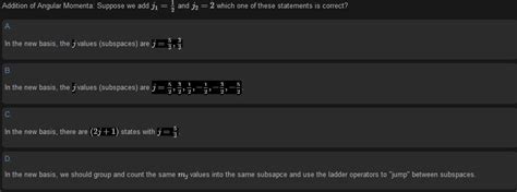 Solved Addition Of Angular Momenta Suppose We Add 3 And