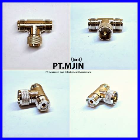 Jual Konektor Adapter Pl Male Ke Doble Pl Female Gold Pin Shopee Indonesia