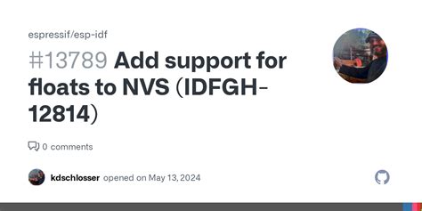Add Support For Floats To NVS IDFGH Issue Espressif Esp Idf GitHub