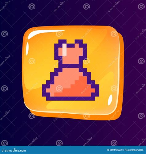 Dress Glossy Ui Button With Pixelated Color Icon Stock Vector
