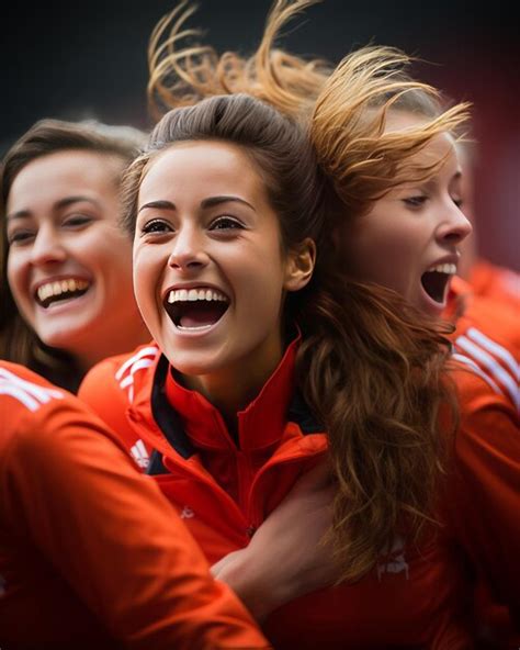 Premium AI Image Spanish Women S Football Team Stock Photo