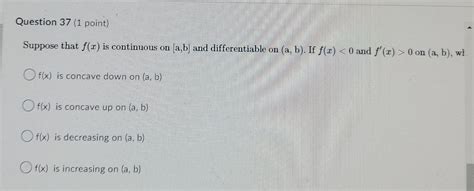 Solved Suppose That F X Is Continuous On A B And Chegg