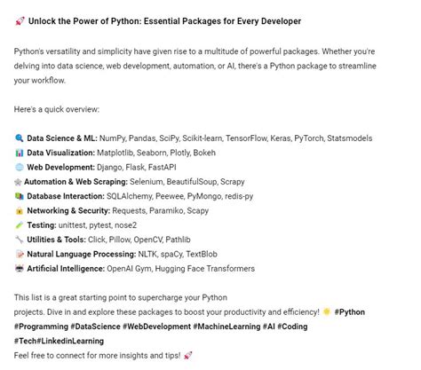 Ruchika Gupta On Linkedin 🚀 Supercharge Your Python Projects With