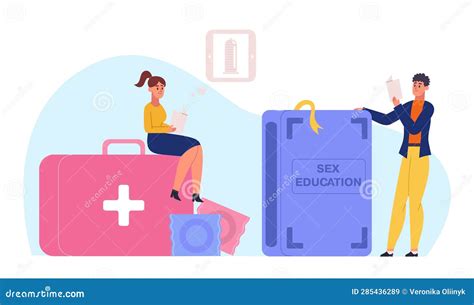 Sexual Education Sexual Health Lesson For Teenager Stock Vector Illustration Of White