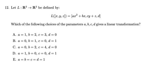 solved 12 let l r3→r3 be defined by