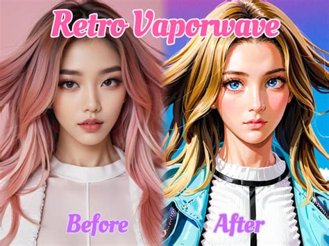 Retro Vaporwave Female ComfyUI Workflow Tensor Art