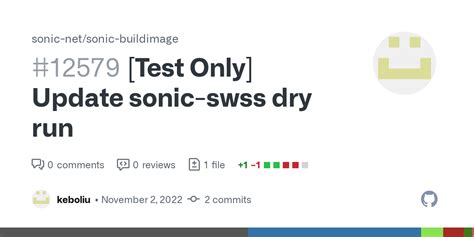 Test Only Update Sonic Swss Dry Run By Keboliu · Pull Request 12579 · Sonic Netsonic