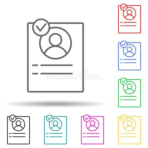 The Address Book Multi Color Style Icon Simple Thin Line Outline Vector Of Interview Icons For