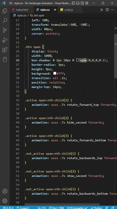 Animated Hamburger Menu Tutorial Css Effects Youtube
