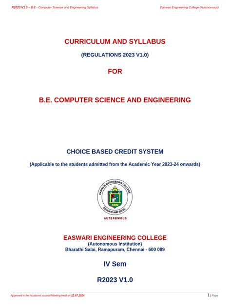Cse 4th Sem Be Cse Cse R2023 V1 0 Curiculum And Syllabus 18 12