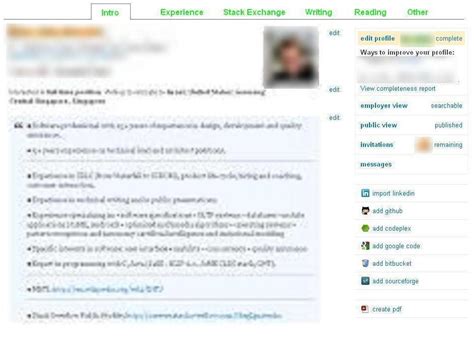 Stack Overflow Careers Profile All In One Approach Issues Etc