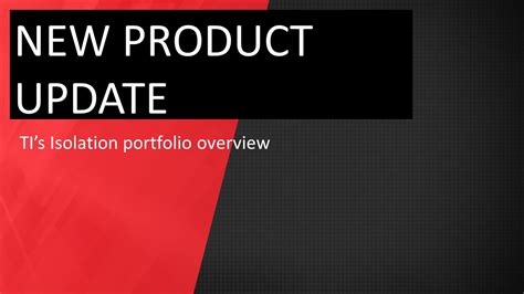 Npu Tis Isolation Portfolio Overview Video