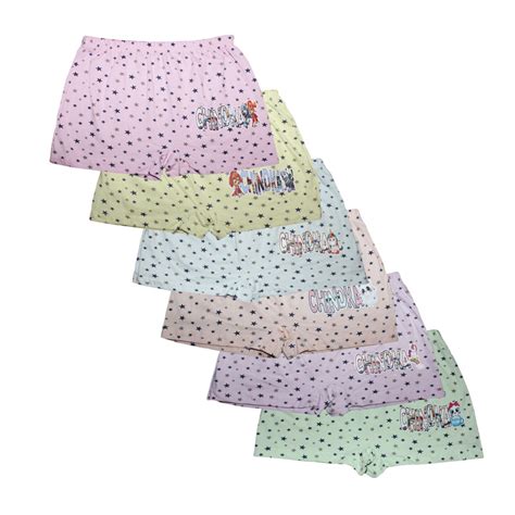 قیمت و خرید شورت دخترانه چیندکا مدل سوپر پنبه کد Star102 مجموعه 6 عددی