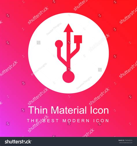 Usb Circular Interface Symbol Red Pink Stock Vector Royalty Free 794940610 Shutterstock