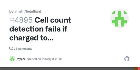 cell count detection fails if charged to vbat max cell voltage · issue