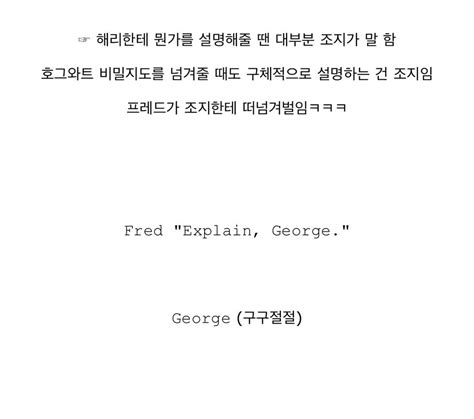 [해리포터] 위즐리家 쌍둥이 프레드와 조지의 흥미로운 성격 차이 인스티즈 Instiz 이슈 카테고리