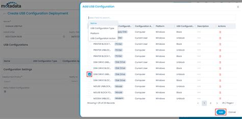 Create USB Configuration Deployment ServiceOps