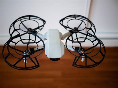 Premium Photo Selective Focus Of A Drone With Propeller Guard Flying