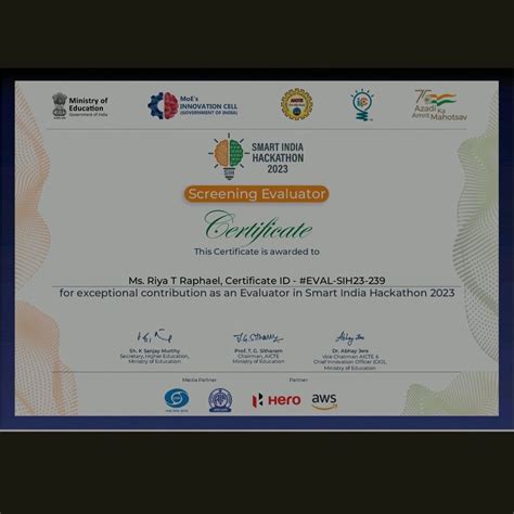 Riya T Raphael On Linkedin Smartindiahackathon2023