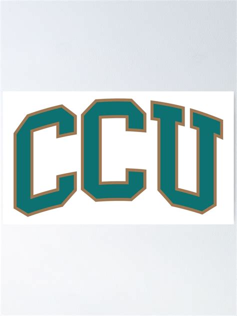 Ccu College Font Curved Poster For Sale By Scollegestuff Redbubble