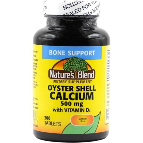 Natures Blend Oyster Shell Calcium With Vitamin D3 200 Tabs