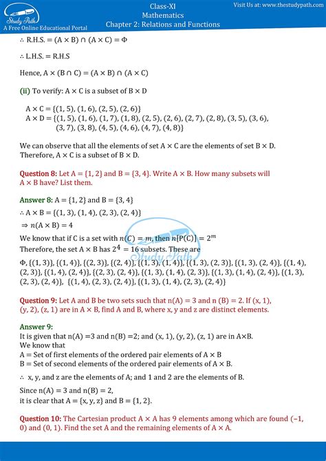 NCERT Solutions Class 11 Maths Chapter 2 Exercise 2 1 Study Path