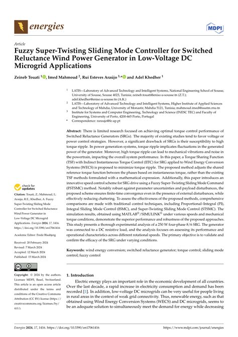 pdf fuzzy super twisting sliding mode controller for switched
