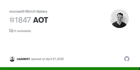 Aot · Issue 1847 · Microsoftwinui Gallery · Github