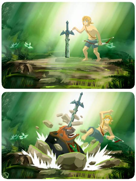 Link And Ganondorf The Legend Of Zelda And 2 More Drawn By Kuruuya
