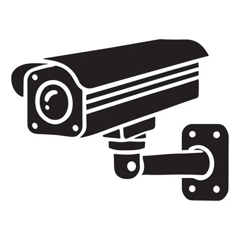 Security Camera Silhouette Illustration For Surveillance Designs