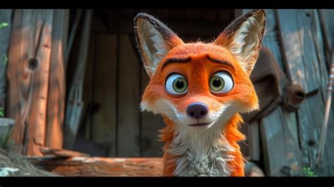 Premium Photo A Fox With A Big Green Eyes And A Big Green Eyes