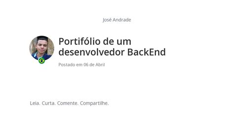 portifólio de um desenvolvedor backend