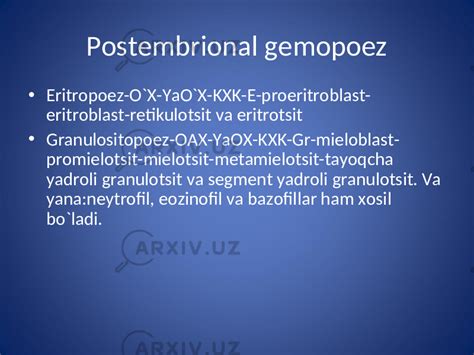 Gemopoez Медицина Презентации