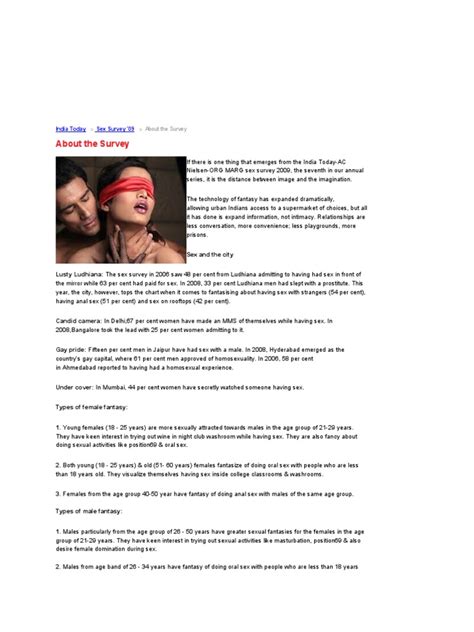 2008 Sex Survey Pdf Sexual Fantasy Sexual Intercourse