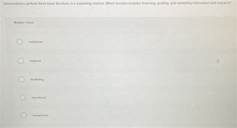 Solved Intermediaries Perform Three Basic Functions In A