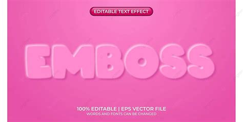 Create Your Own Text Style With Editable Embossed Theme And 3d Vector
