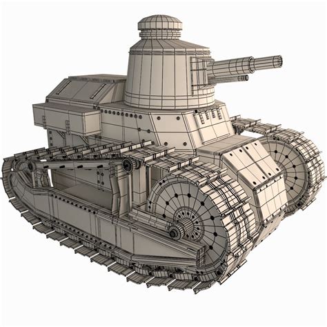 작은 만화 탱크 3d 모델 79 Max Free3d