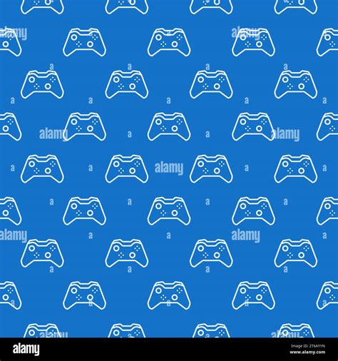 Gamepad Pattern Vector Game Controller Seamless Background Stock