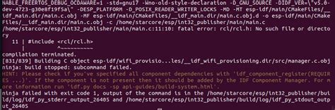 Esp32 Cant Find An Included File During Building Of Int32publisher