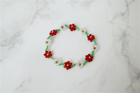 동백이 비즈 꽃팔찌 만들기그림도안 네이버 블로그