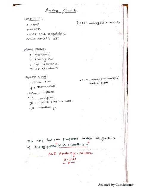analog notes pdf