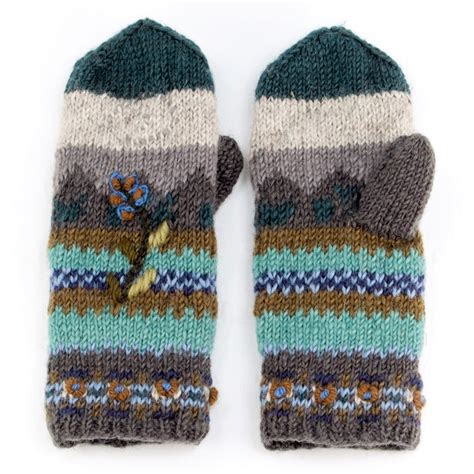 Chloe Mittens Alpine Flower Wool Gloves Lost Horizons Ca