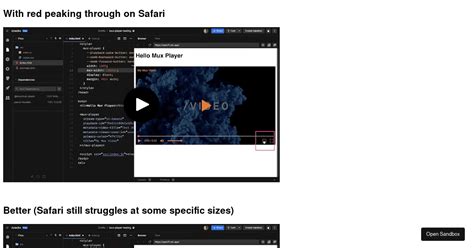 Mux Player Safari Rounding Error Fix Codesandbox