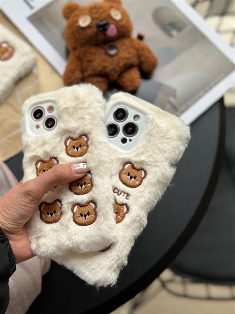 Moboluxe موبولوکس قاب گوشی موبایل آیفون پشمی خرس کیوت