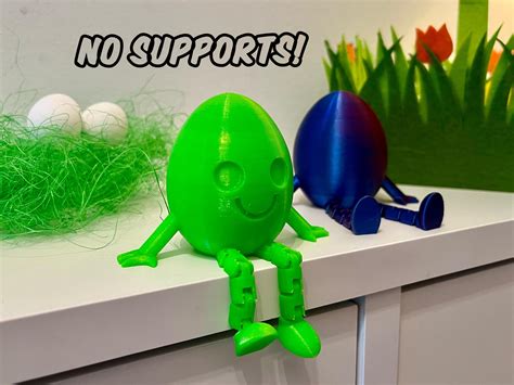 Flexi Easter Egg Buddy Articulated No Supports By The Kit Card Guy