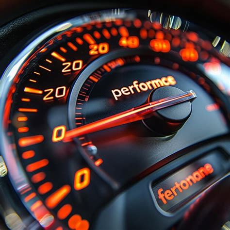 A Speedometer With The Word Quot Performance Quot On The Dashboard Premium Ai Generated Image