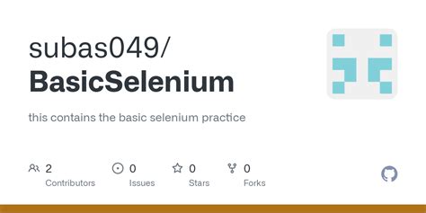 Github Subas049basicselenium This Contains The Basic Selenium Practice