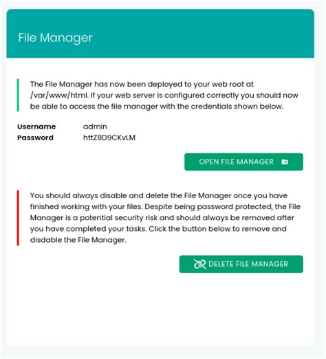Webdock File Manager