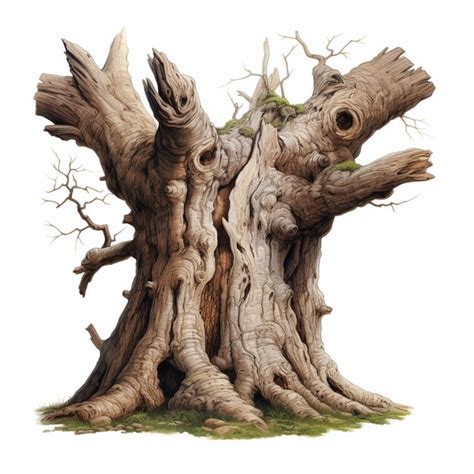 Premium AI Image There Is A Drawing Of A Tree That Has Been Cut Down Generative Ai