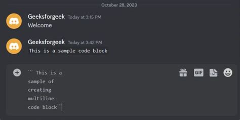 How To Format Text Into Code Block On Discord Geeksforgeeks
